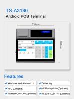 China 2GB/4GB/8GB/16GB Optional 15.6 Inch Touch Screen Android 11 All In 1 POS Terminal for sale