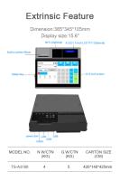 China 2GB/4GB/8GB/16GB Optional 15.6 Inch Touch Screen Android 11 All In 1 POS Terminal for sale
