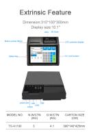China Baytrial/1037/I3/I5 Mother Board 10.6 inch Touch POS Machine with Printer and 3G for sale