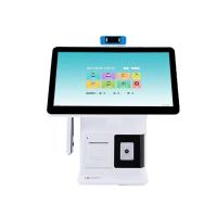 China Windows 10 15.6 inch True Flat Touch Screen Desktop POS with Scanner and Thermal Printer for sale