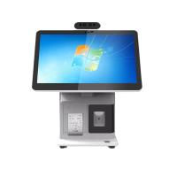 China Windows 10 15.6 inch True Flat Touch Screen Desktop POS with Scanner and Thermal Printer for sale