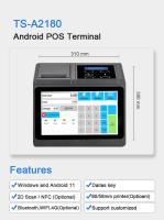 China 11.6 inch RK3566 CPU Android 11 Windows 10 True Flat All-in-One Capacitive POS System for sale