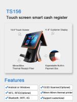 China 15.6'' 1920*1080P Core i3 i5 i7 Windows 10 Retail POS with Scanner and 80mm Printer for sale