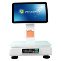 China White Double Touch Screen POS System for Windows or Android Point of Sale Terminal Machine Balance Weighing Scale for sale