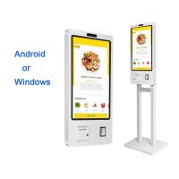 China RFID Indoor Display Self Ordering Kiosk Machine Touchscreen Floor Standing Payment for sale