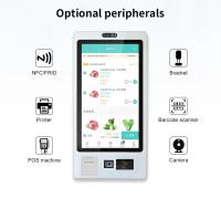 China Floorstanding Android Self Service Payment Kiosk Self Checkout POS System 15.6'' for sale
