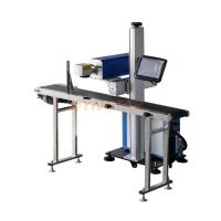 China 50Hz 20W Flying Laser Marking Machine for Packaging Bags for sale