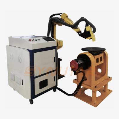 China 500W Pulsed Laser Cleaning Machine 100mm Working Area Automated Robotic Arm for sale