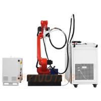 China Six Axis Industrial Robot Laser Welding Machine 1500W Fiber Laser 1400mm Working Area for sale