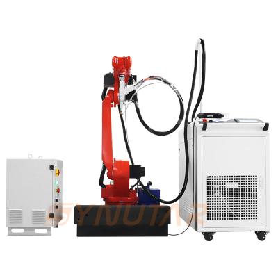 China Six Axis Industrial Robot Laser Welding Machine 1500W Fiber Laser 1400mm Working Area for sale
