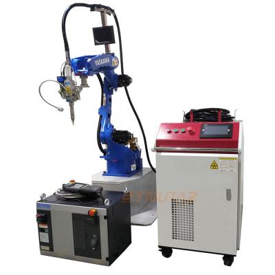 China Six Axis Robot Arm Laser Welding Machine 1500W 6000W Fiber Laser for Lithium Battery Cabinet for sale
