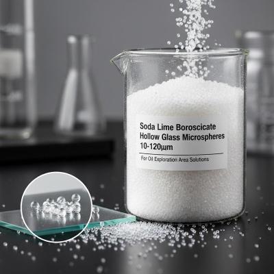 China Soda Lime Borosilicate Hollow Glass Microspheres 10-120μm for Oil Exploration Area Solutions for sale