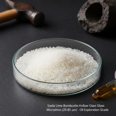 China Soda Lime Borosilicate Hollow Glass Microspheres with 25-85 Microns Diameter for Oil Exploration Area for sale