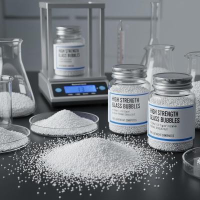 China High Strength 4-125MPa Glass Bubbles Microspheres with 0.12-0.15 g/cm³ Bulk Density and 0.2 Thermal Conductivity for Lightweight Composites for sale