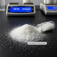 China 10-60 µm Diameter Glass Bubbles Microspheres with 750 Psi Compressive Strength and 0.12-0.15 Bulk Density for Lightweight Applications for sale