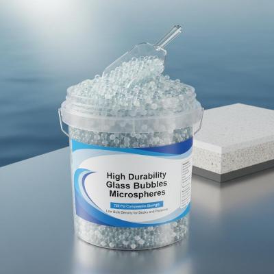 China High Durability Glass Bubbles Microspheres with 750 Psi Compressive Strength and Low Bulk Density for Docks and Pontoons for sale