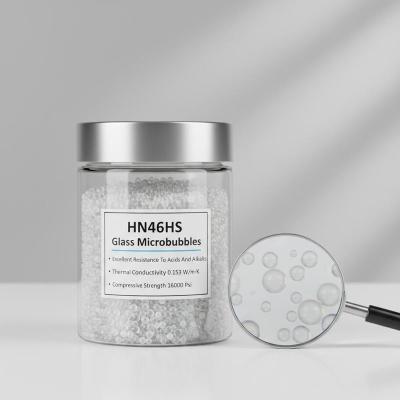 China HN46HS Glass Microbubbles with Excellent Resistance To Acids And Alkalis, Thermal Conductivity 0.153 W/m·K, and Compressive Strength 16000 Psi for sale