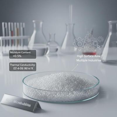 China Glass Microbubbles with Moisture Content <0.5% High Surface Area and Thermal Conductivity 0.04-0.06 W/m·K for Multiple Industries for sale