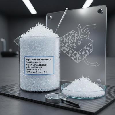 China High Chemical Resistance Non-flammable Hollow Glass Bubbles with Low Thermal Conductivity for Lightweight Composites for sale