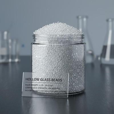 China Hollow Glass Beads with 0.15 - 0.35 G/cm³ Bulk Density, 100-8000 Psi Compressive Strength, and High Reflectivity for Industrial Applications for sale