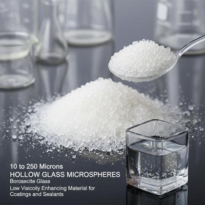 China 10 to 250 Microns Hollow Glass Microspheres with Low Viscosity High Compressive Strength and Non-flammable Properties for Coatings and Sealants for sale