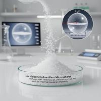 China Low Viscosity Hollow Glass Microspheres with Wall Thickness 1 to 2 Microns and H20 H60 Size for Thermal Insulation for sale