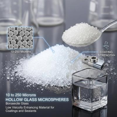 China Hollow Glass Bubbles with 0.15 - 0.30 G/cm³ Bulk Density for Lightweight Composites Featuring Low Thermal Conductivity and Chemical Resistance for sale