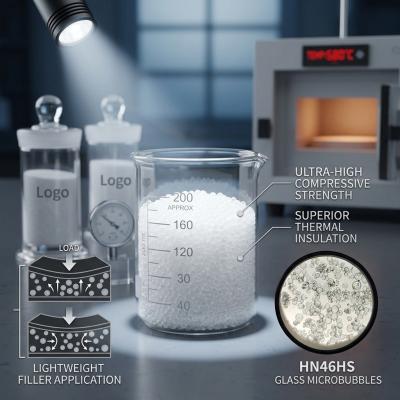 China HN38 Hollow Glass Microspheres with 4-125 MPa Compressive Strength 1.2-2.2 Dielectric Constant and 855℃ Softening Temperature for sale