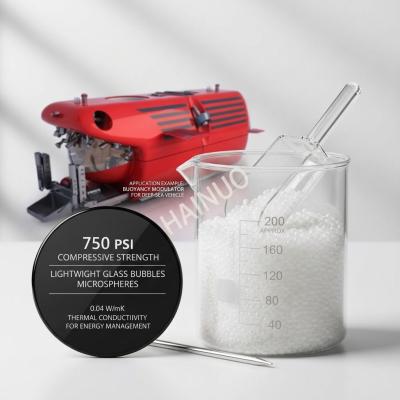 China Hollow Glass Microspheres with Dielectric Constant 1.2-2.2, Softening Temperature 855C, and Size Range 10 to 250 Microns for Lightweight Fillers for sale