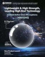 China Durable Hollow Glass Microspheres with 0.15 g/cm³ True Density, 600 psi Compressive Strength, and 40 μm Particle Size for Aerospace and Submersible Equipment for sale