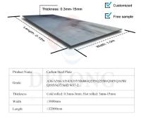 China S235Jr 3mm Mild Steel Plate A283 A36 5160 SS400 ST37 AH36 Marine Grade for sale