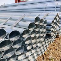 China Steel Iron Pipe 10 Ft Round Galvanized Solid EMT Pipe Oil Pipeline GB ERW Plumbing Hot Dipped Galvanized Steel Pipes 0.5 for sale