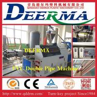 China Counter-rotating Conical Twin-screw PVC Pipe Making Machine at 55 rpm Screw Speed for sale