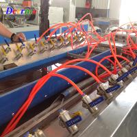 China Counter-rotating Conical Twin-screw 70kW WPC PE Decking Making Machine Production Line for sale