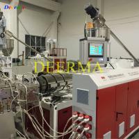 China 80mm Double-screw PVC Hollow Roofing Sheet Production Line for Indonesia Market Needs for sale