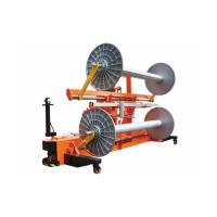 China 100mm Twin Warp Beam Trolley Electric Knitting Top Beam Harness Frame Transporting Truck for sale