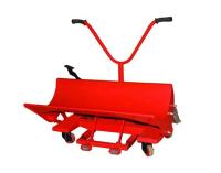 China Cradle Type Fabric Cloth Roll Trolley Stacking Hydraulic Textile Trolley Manufacturers for sale