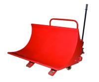 China Yellow Warp Beam Pallet Truck Horizontal Transport Manual Fabric Pack And Roll Doffing Trolley for sale