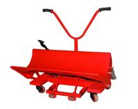 China Yellow Warp Beam Pallet Truck Horizontal Transport Manual Fabric Pack And Roll Doffing Trolley for sale
