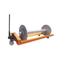 China Hydraulic Empty Warp Beam Transport Trolley Textile Industry Fabric Pack And Roll for sale