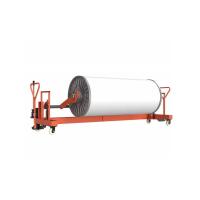 China Hydraulic Empty Warp Beam Transport Trolley Fabric Pack And Roll for sale