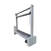 China 4.5meters Fabric Roll Winding Machine Cloth Winder For Electric Press Rolling Lift for sale