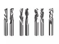 China Solid Carbide Spiral Router Bits 1/8 Inch Cutting Diameter with 1/4 Inch Shank - 10PCS Set for Wood CNC Routing for sale