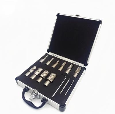 China 13PCS HSS Weldon Shank Annular Cutter Set 11mm-29mm with 19.05mm Shank and Multiple Cutting Depths for sale