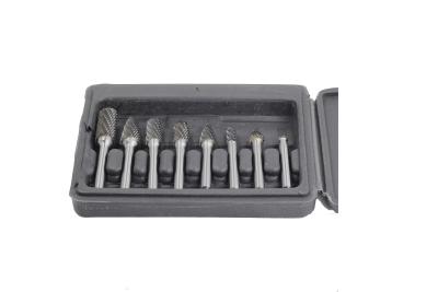 China 8-Piece Carbide Rotary Burr Set with 6mm Shank and 62-64 HRC Hardness for Metalworking for sale