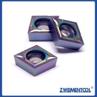 China CCMT090304 CCMT120408 Carbide Turning Inserts with 7 Cutting Edges and 0.4-0.8mm Nose Radius for CNC Machining for sale