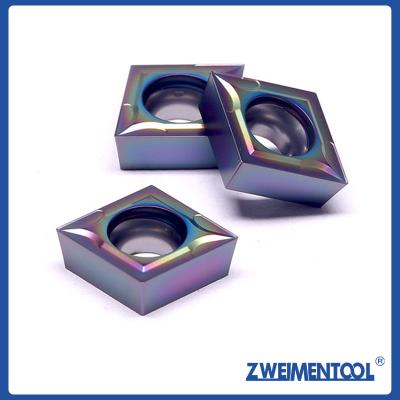 China CCMT090304 CCMT120408 Carbide Turning Inserts with 7 Cutting Edges and 0.4-0.8mm Nose Radius for CNC Machining for sale