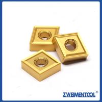 China CNMG120408 Carbide Inserts 12.7mm IC with Gold TiCN Coating for CNC Turning Tools for sale