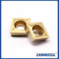 China CNMG120408 Carbide Inserts 12.7mm IC with Gold TiCN Coating for CNC Turning Tools for sale