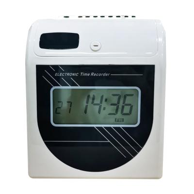 China LCD Display Digital Time Recorder Punch Card Machine 100-240V AC for Employee Attendance for sale